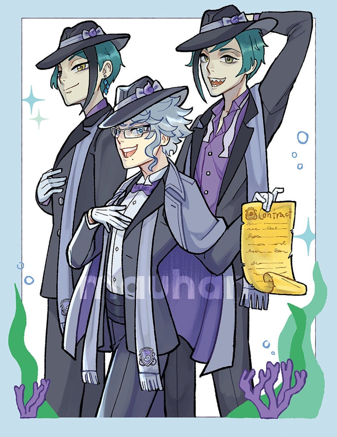 TWISTED WONDERLAND Octavinelle Azul Floyd Jade 8.5x11 Art Print/poster ...