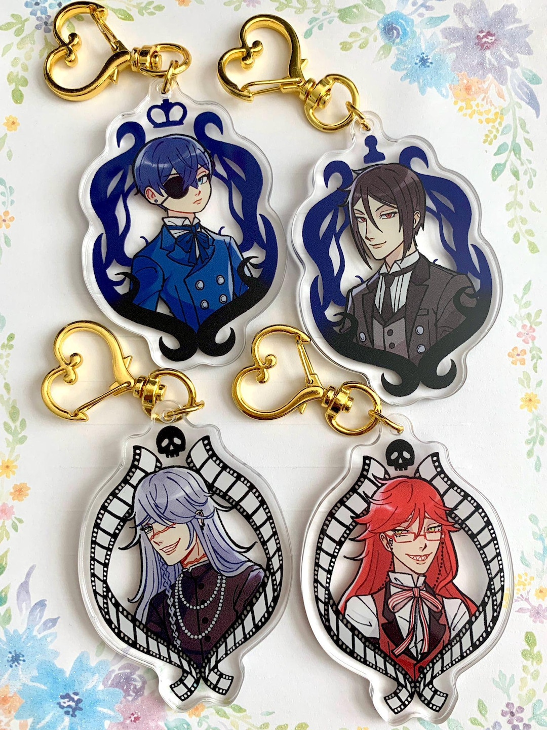 BLACK BUTLER/KUROSHITSUJI Sebastian Michaelis Ciel Phantomhive Grell ...