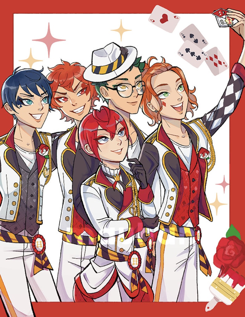 TWISTED WONDERLAND Heartslabyul Riddle Trey Cater Ace Deuce - Etsy