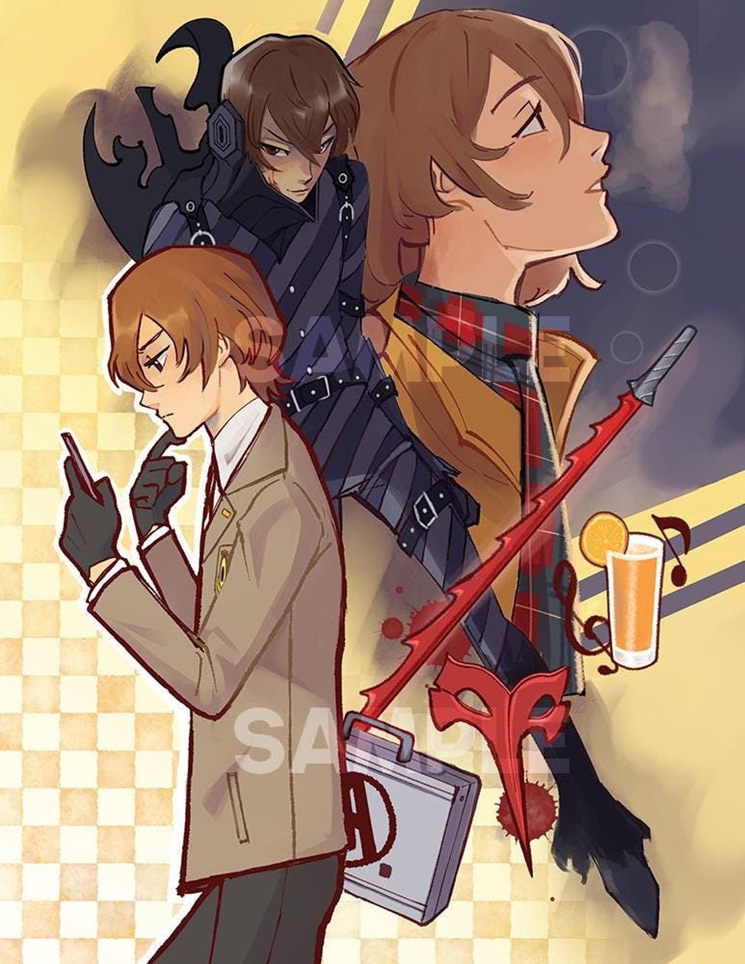 PERSONA 5 ROYAL Goro Akechi Crow/black Mask 8.5x11" Art Print/posters ...