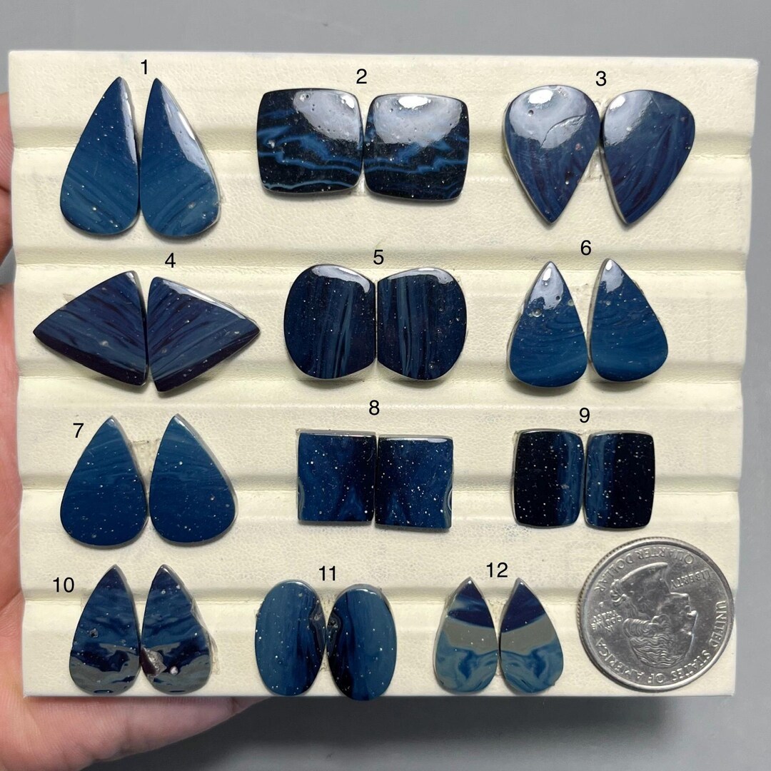 Blue Leland Pair A One Quality 100% Natural Blue Leland Matched Pair ...
