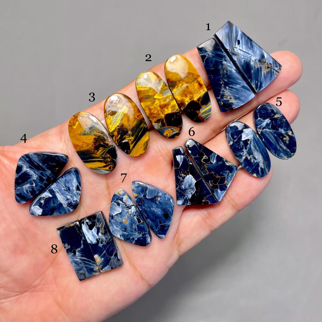 Blue Pietersite Pair One Quality 100% Natural Blue Pietersite Pair ...