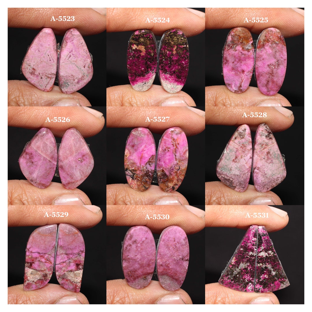 70% off Rare Pink Cobalto Calcite Pair Cabochon-cobalto Calcite Pair ...