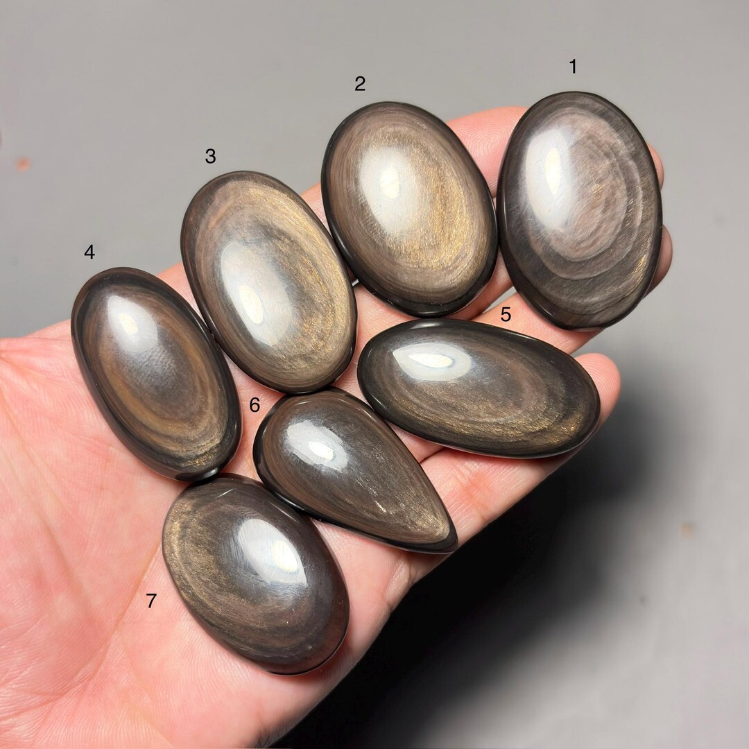 A One Quality Copper Obsidian Gemstones Copper Obsidian Cabochon Loose ...