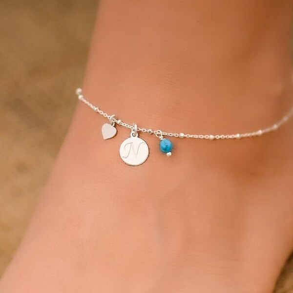 Stone Anklet - Etsy