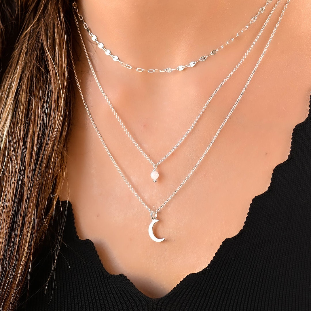 Multi Layered Chains Chain Necklace Set, Multi Strand Necklace, Layered ...