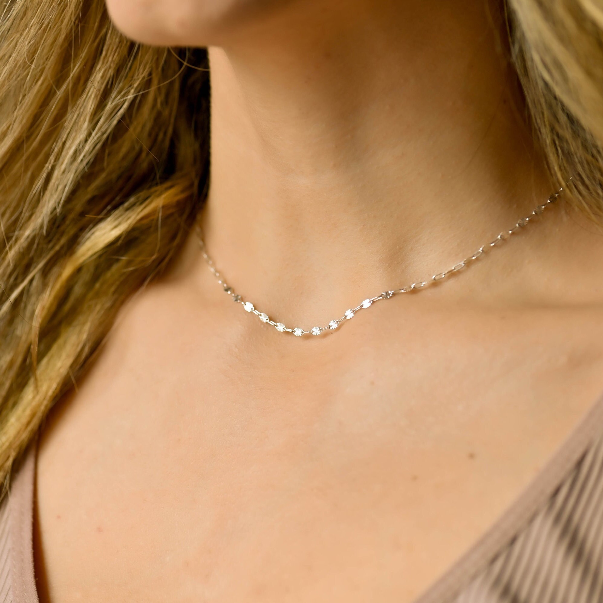 Multi Layered Half Moon Necklace Set, Silver Multi Strand Necklace ...