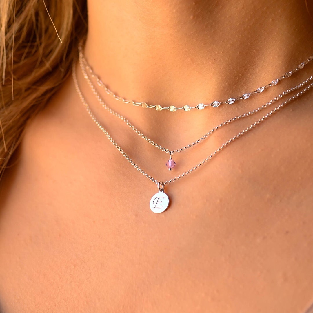 Multi Layered Initial Necklace Set of 3, Layered Necklace, Multi Strand ...