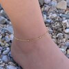 Moon Ankle Bracelet, Anklet, Gold Anklets for Women, Moonstone Anklet, Gold Ankle Bracelet for ...