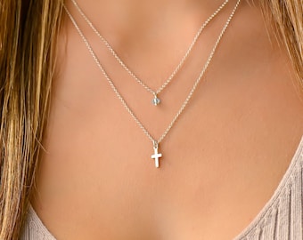 Double Cross Necklace - Etsy