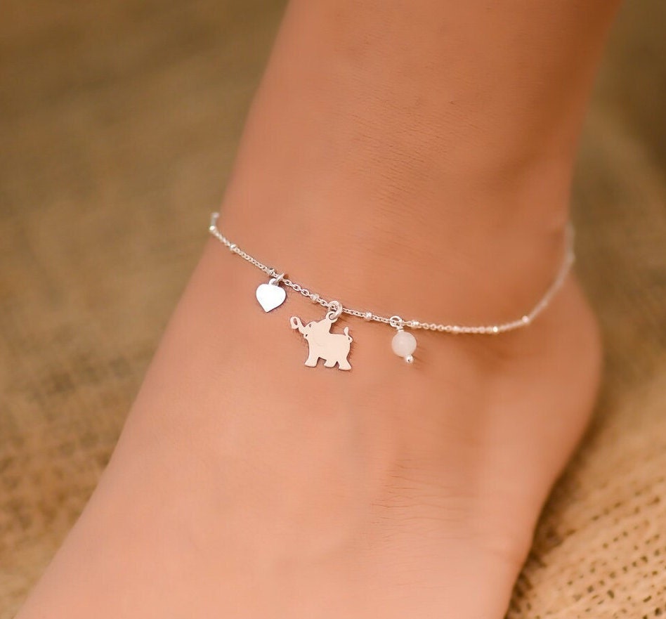 Elephant Anklet Anklets for Women Ankle Bracelets for Women | Etsy