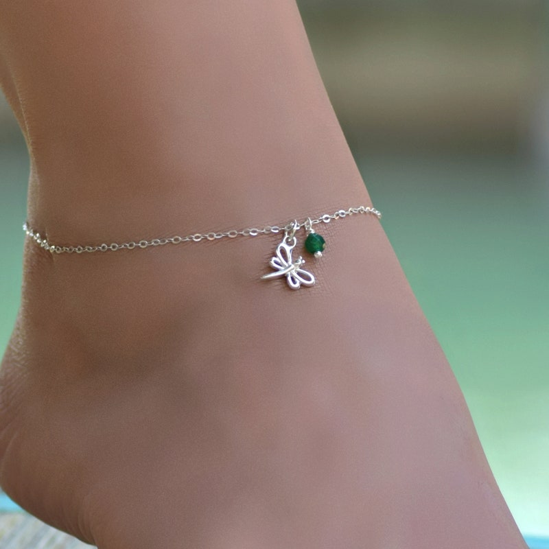 Dragonfly Anklet - Etsy
