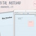 Digital Notepad Blue Paper Lined Note Pad Digital Notebook - Etsy