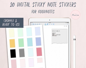 72 Sticky Notes Stickers Digital Stickers iPad Sticky Note - Etsy