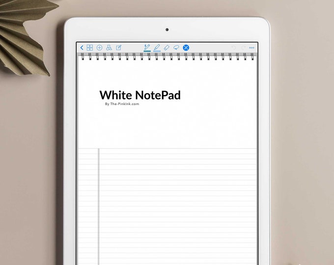 Digital Notepad White Paper Lined Note Pad Digital Notebook To-do ...