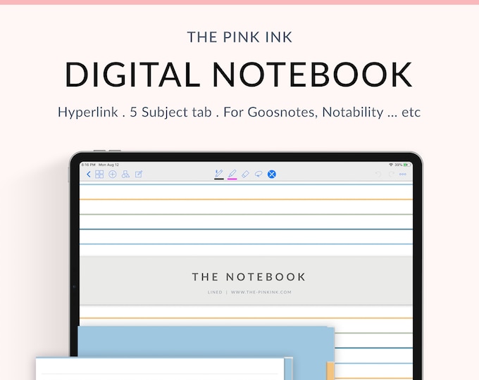 Student Digital Notebook for Goodnotes Subject Notebook Template ...