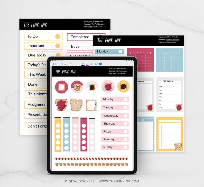 Digital Stickers, Digital Planner Sticker, Plan With Me Toaste Stickers ...