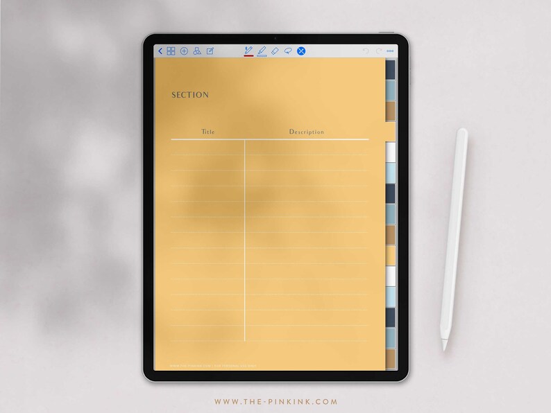 15 Subject Digital Notebook Goodnotes Template Notability | Etsy
