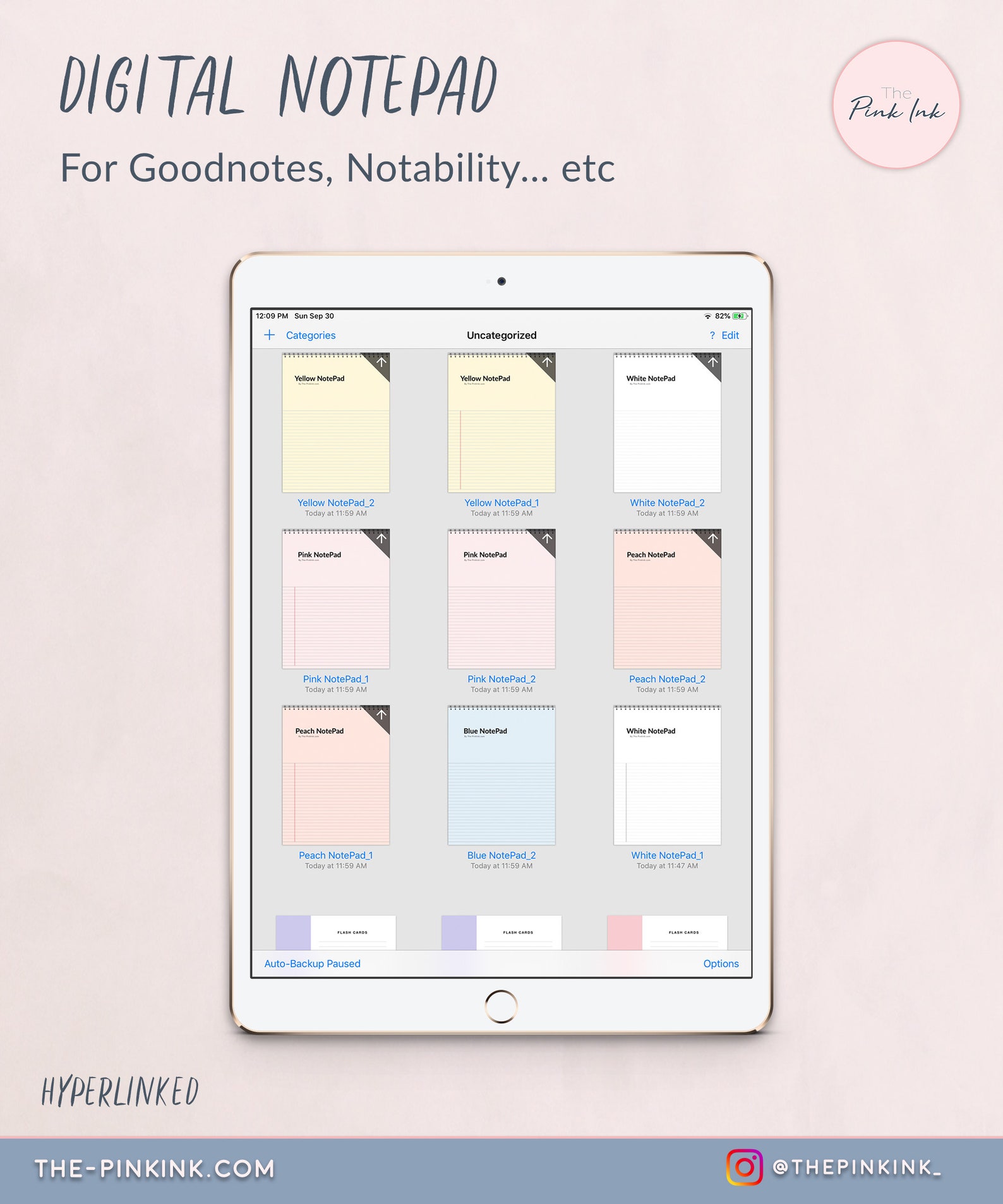 Digital Notepad White Paper Lined Note Pad Digital - Etsy Canada