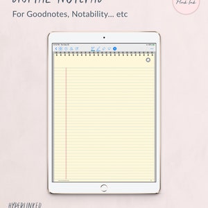 Digital Notepad Yellow Paper Lined Note Pad Digital Notebook To-do ...