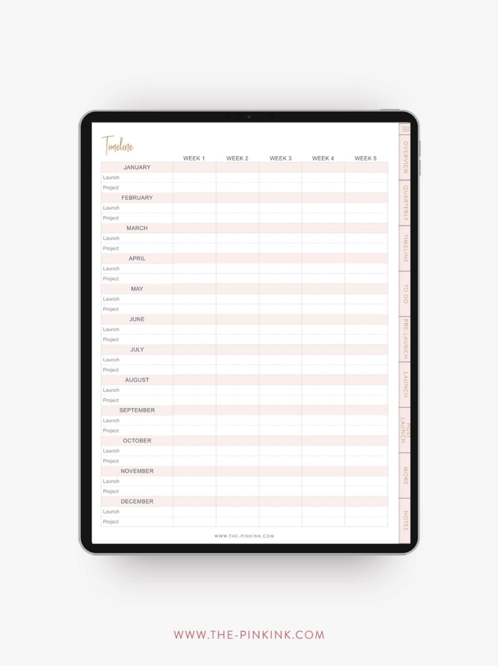 Product Digital Planner, Launch Planner, Goodnotes iPad Planner ...