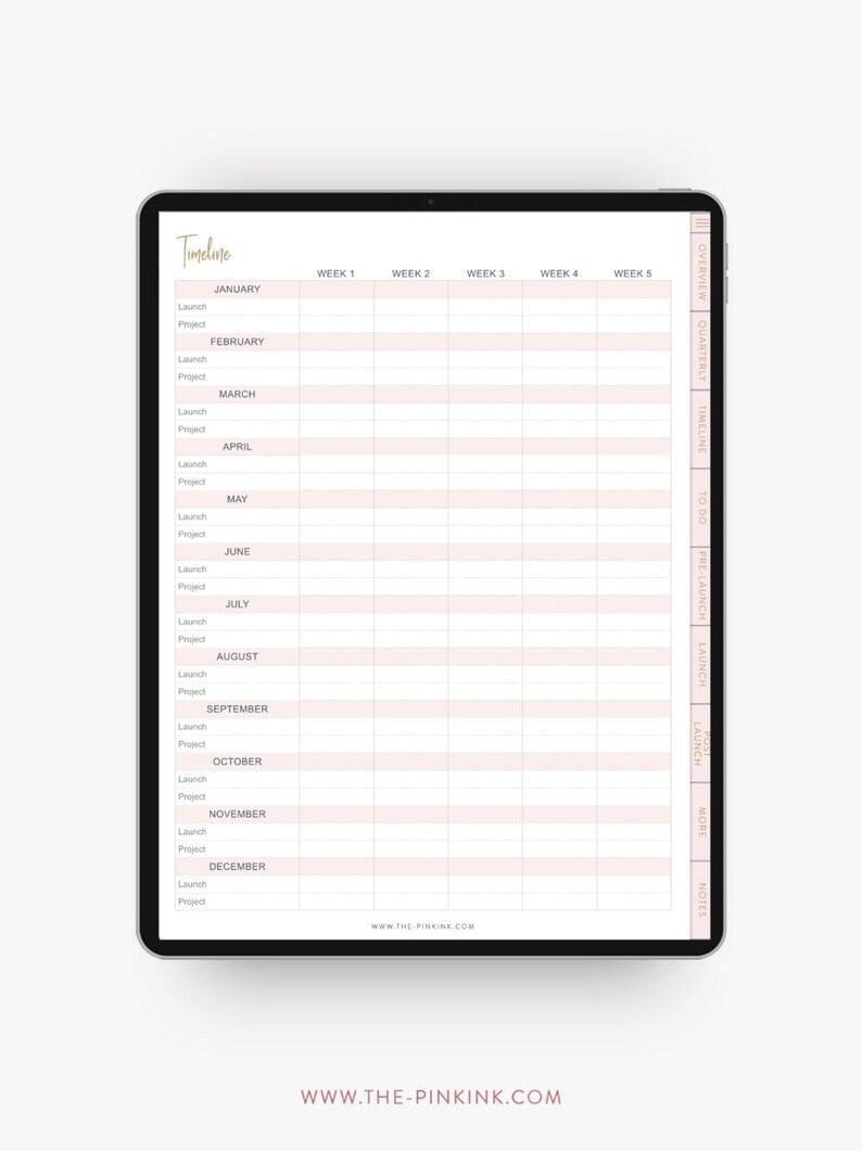 Product Digital Planner, Launch Planner, Goodnotes iPad Planner ...