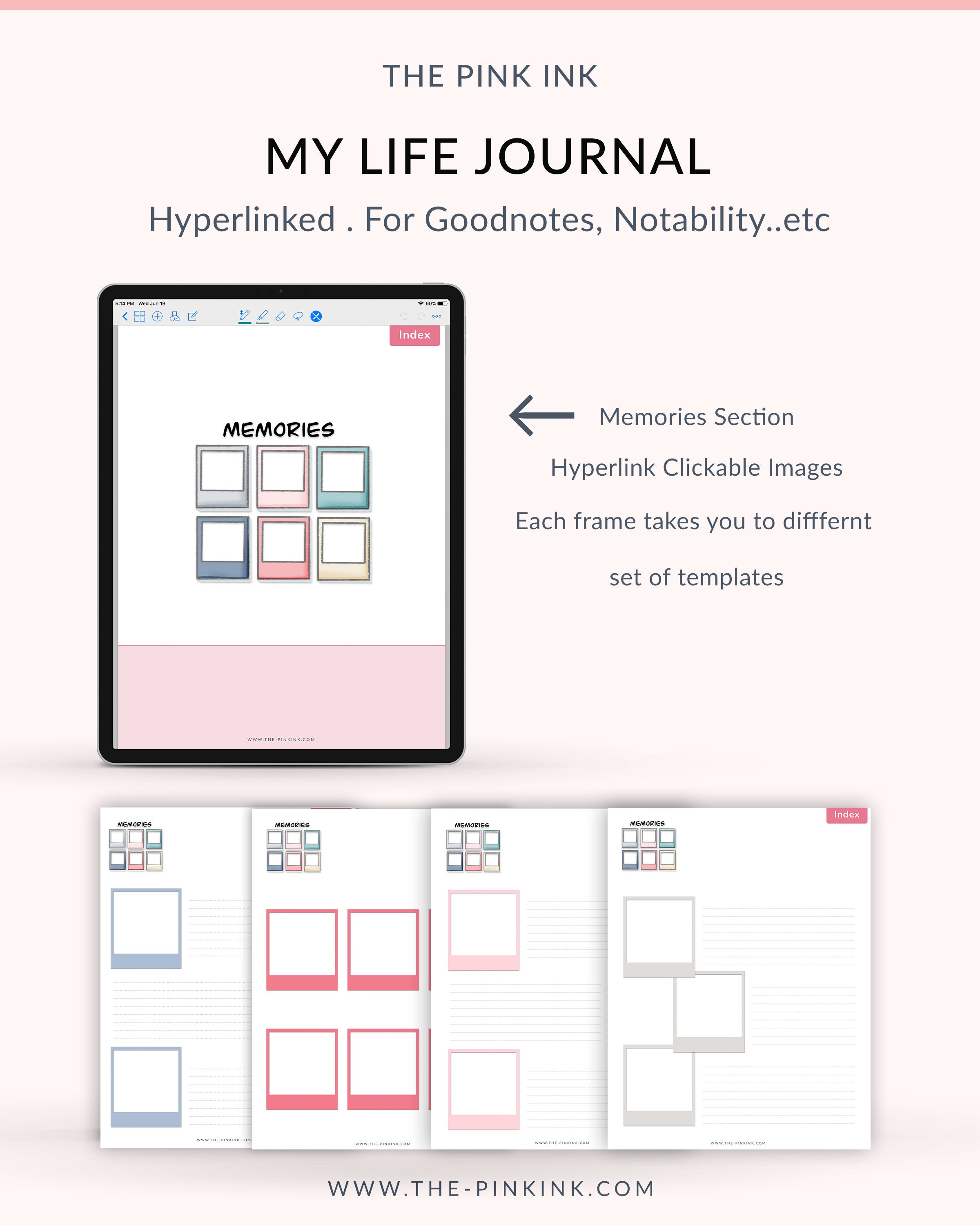 Life journal Digital Journal Productivity Planner Goodnotes | Etsy