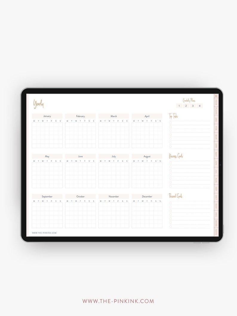 Weekly Digital Planner and Stickers iPad Weekly Planner - Etsy