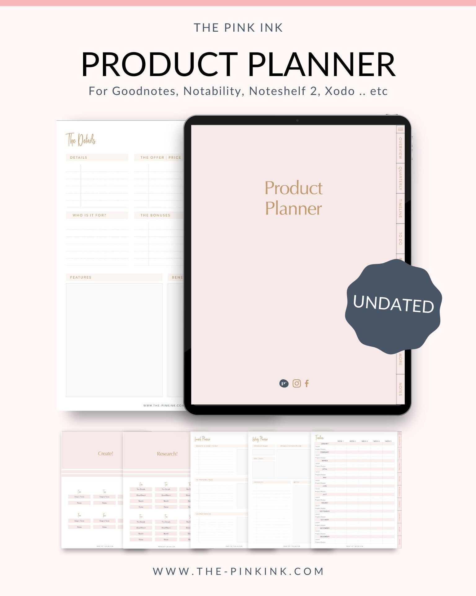Product Planner Product Launch Digital Planner Business Launch Planner ...