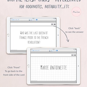 Digital Flash Cards, Hyperlinks, Flash Cards for Goodnotes, Index Card ...