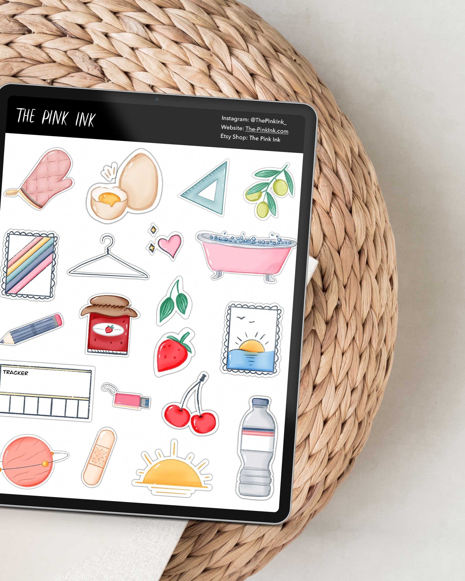 Pegatinas digitales para el hogar / Pegatinas esenciales, pegatinas de ...