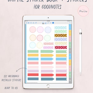 Digital Sticker Book Planner for Goodnotes, Customizable Goodnotes ...