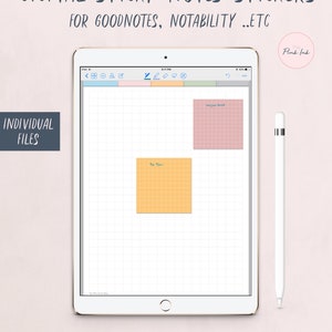 Digital Organization Stickers, Sticky Notes, Stickers Pack, iPad Tablet ...