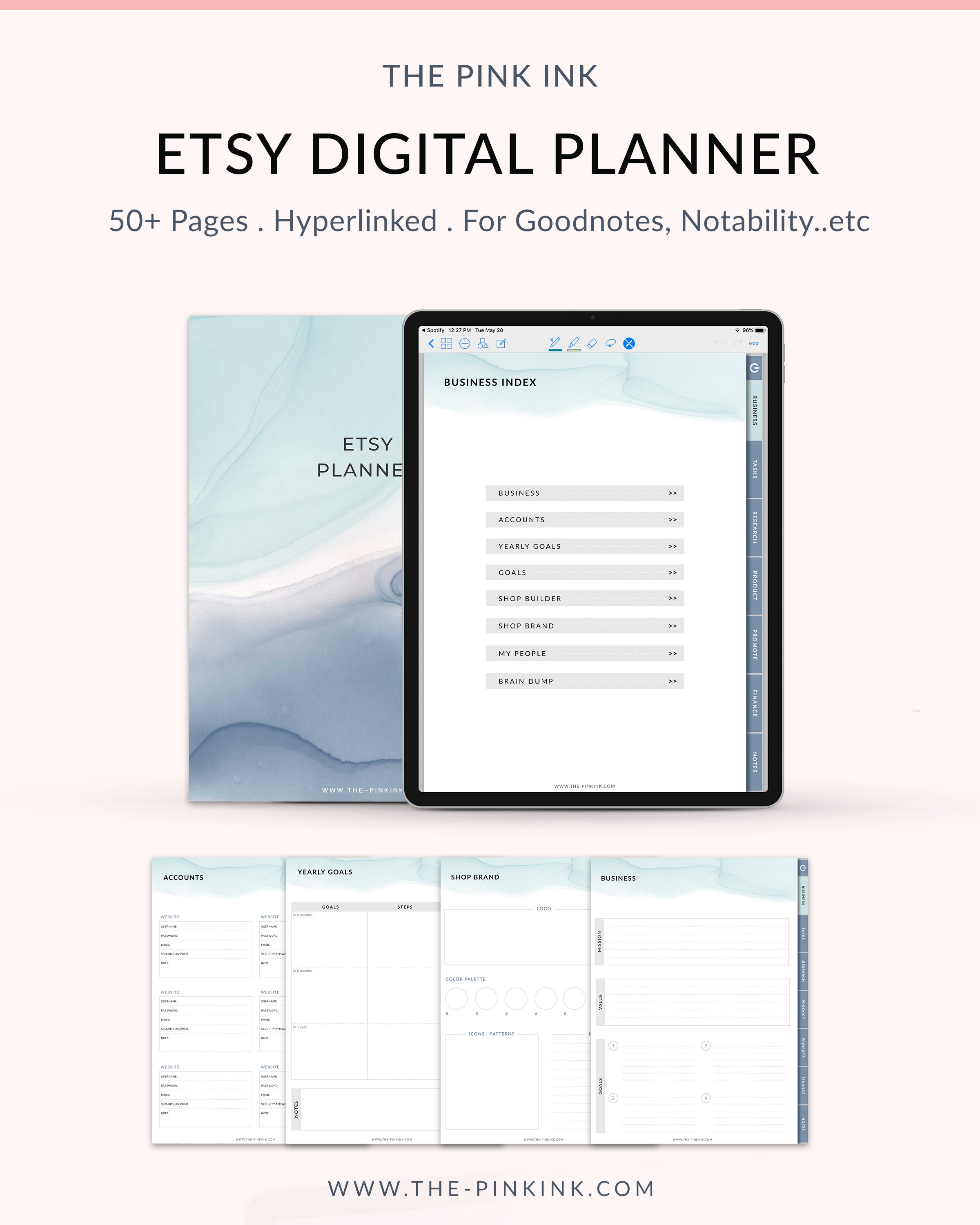 Etsy Seller Planner Digital Business Planner Goodnotes - Etsy Canada