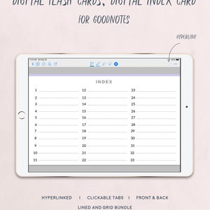 Purple Digital Flash Cards, Hyperlinks, Flash Cards for Goodnotes ...