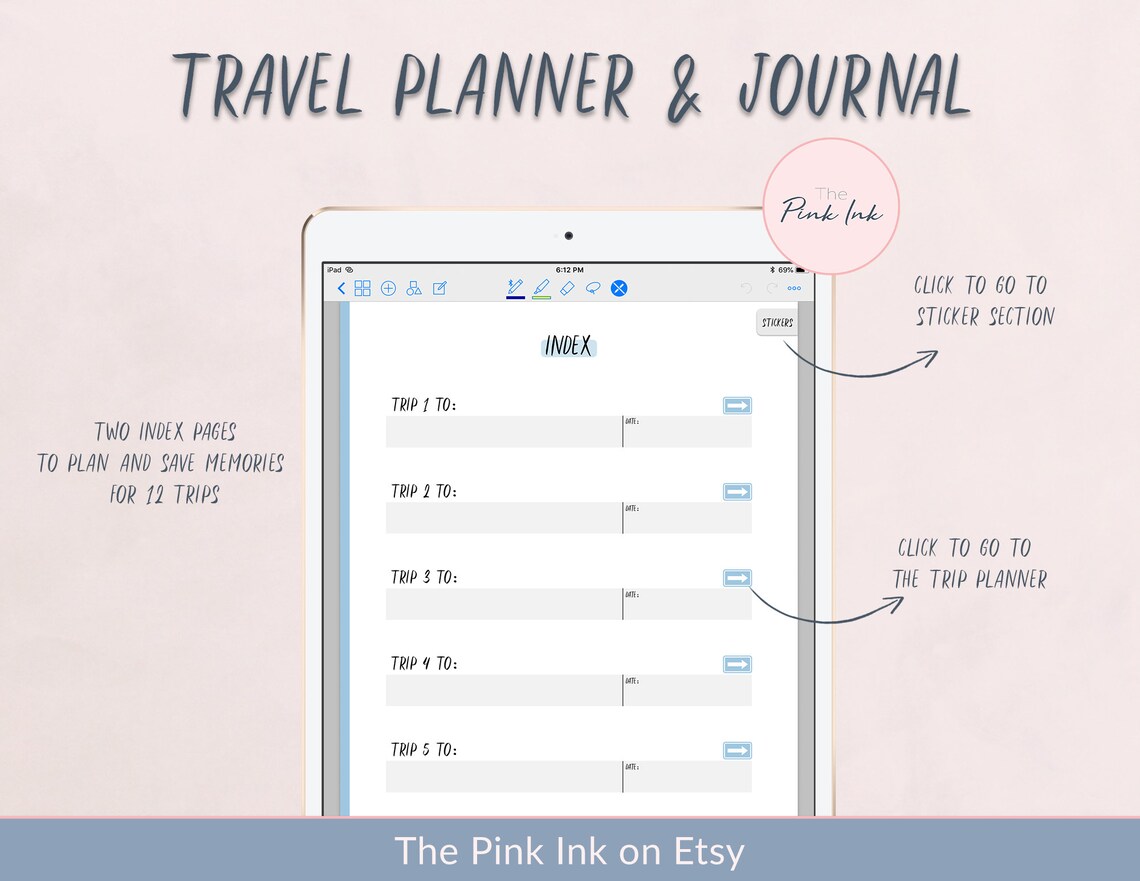 Digital Travel Journal, Travel Planner, and Traveler's Notebook All in ...