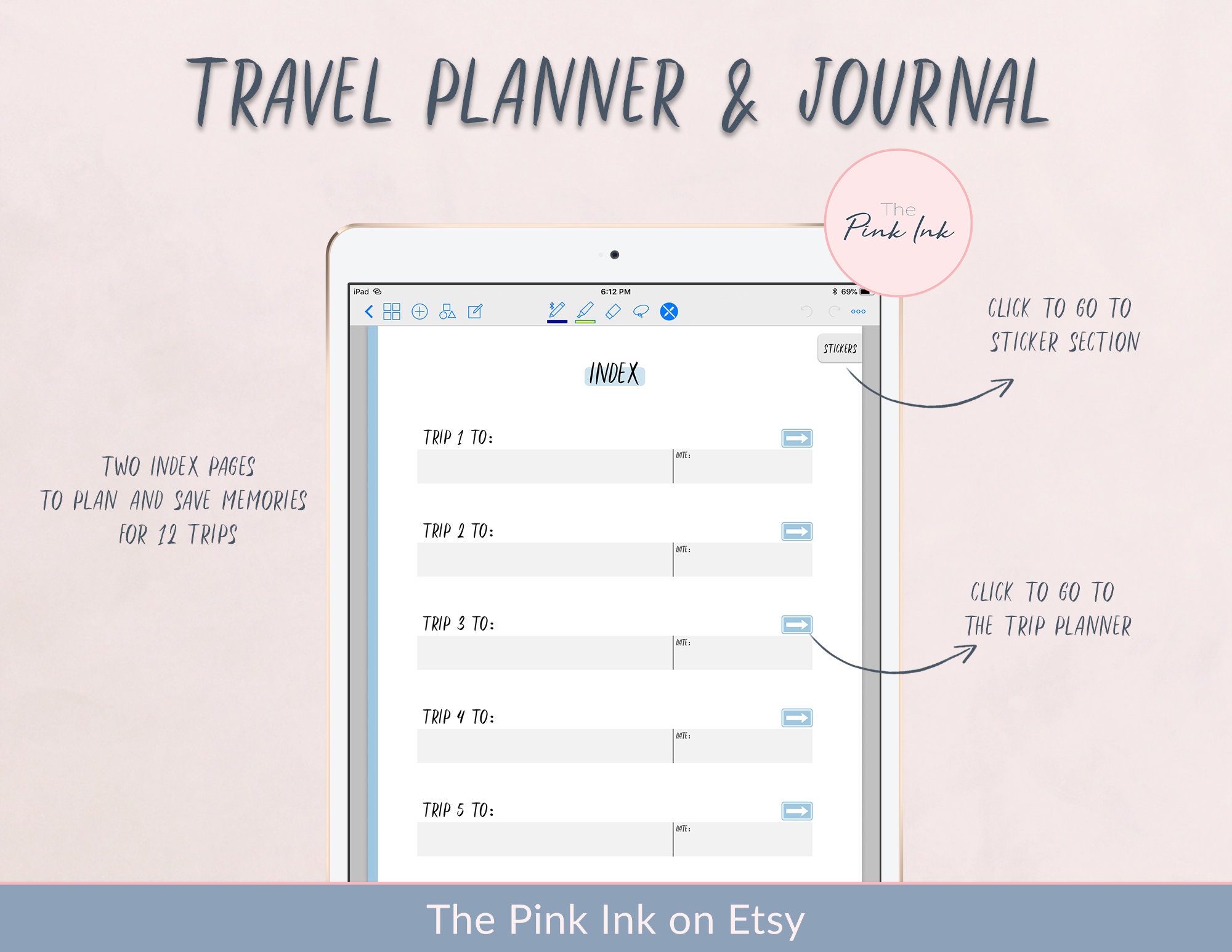 Digital Travel Journal, Travel Planner, and Traveler's Notebook All in ...
