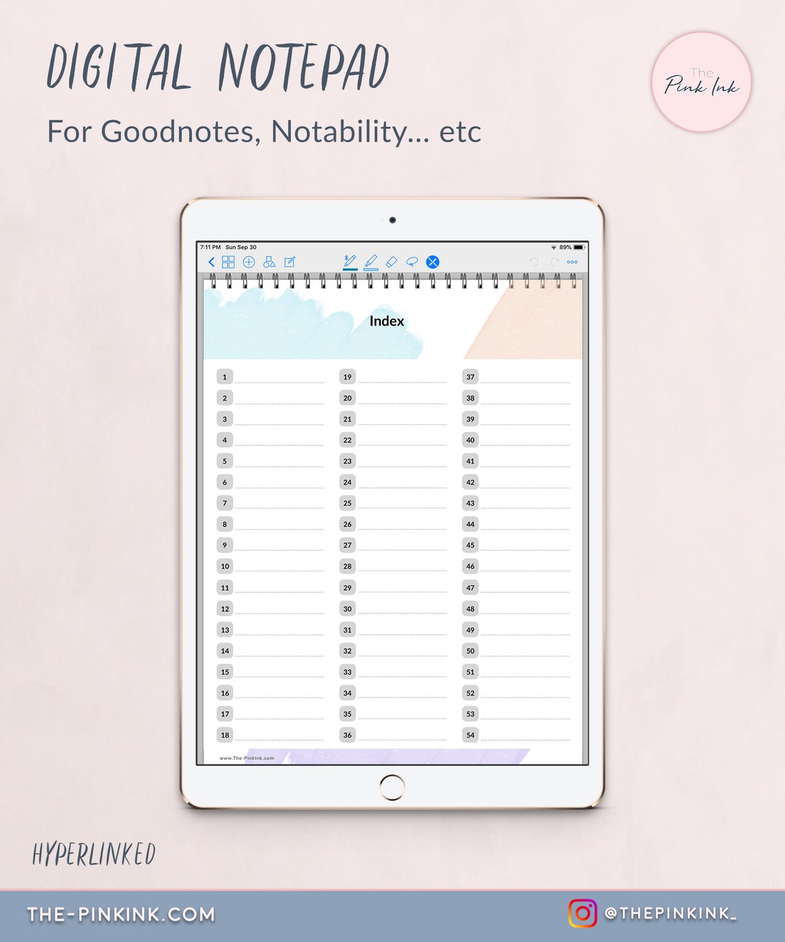 Digital Notepad Colored Paper Lined Note Pad Digital Notebook To-do ...