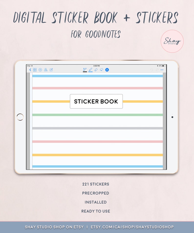Digital Sticker Book Planner for Goodnotes Pre-cropped - Etsy Canada