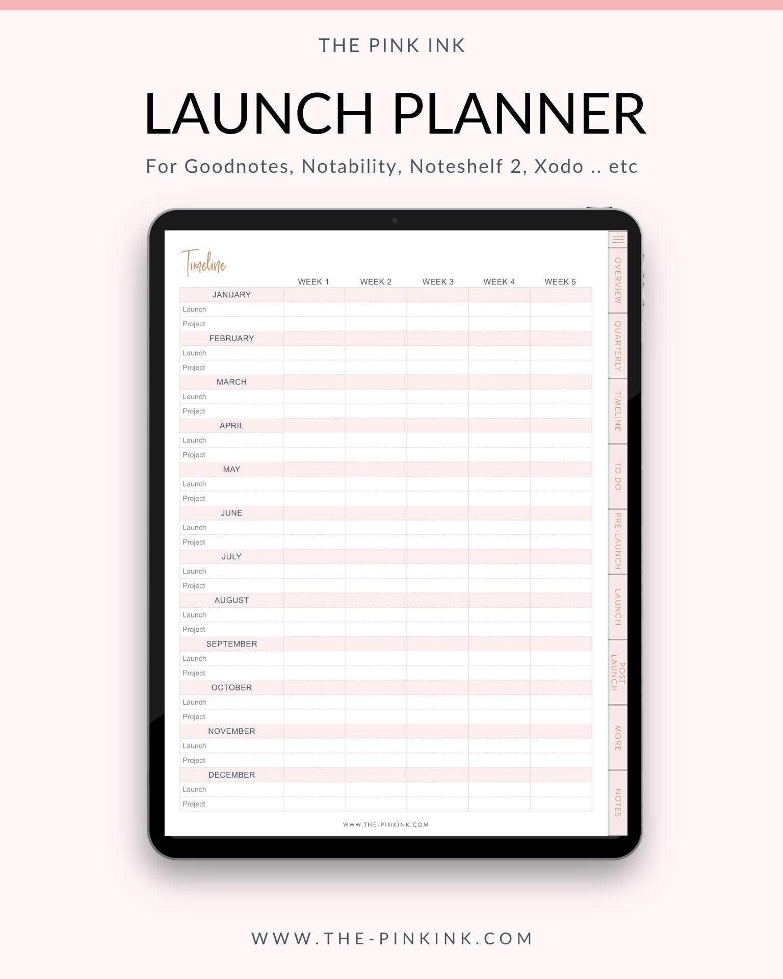 Launch Digital Planner Business Launch Planner Digital Product Launch ...