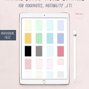 Digital Sticky Note Stickers, Stickers, Ripped Paper, Stickers Pack ...