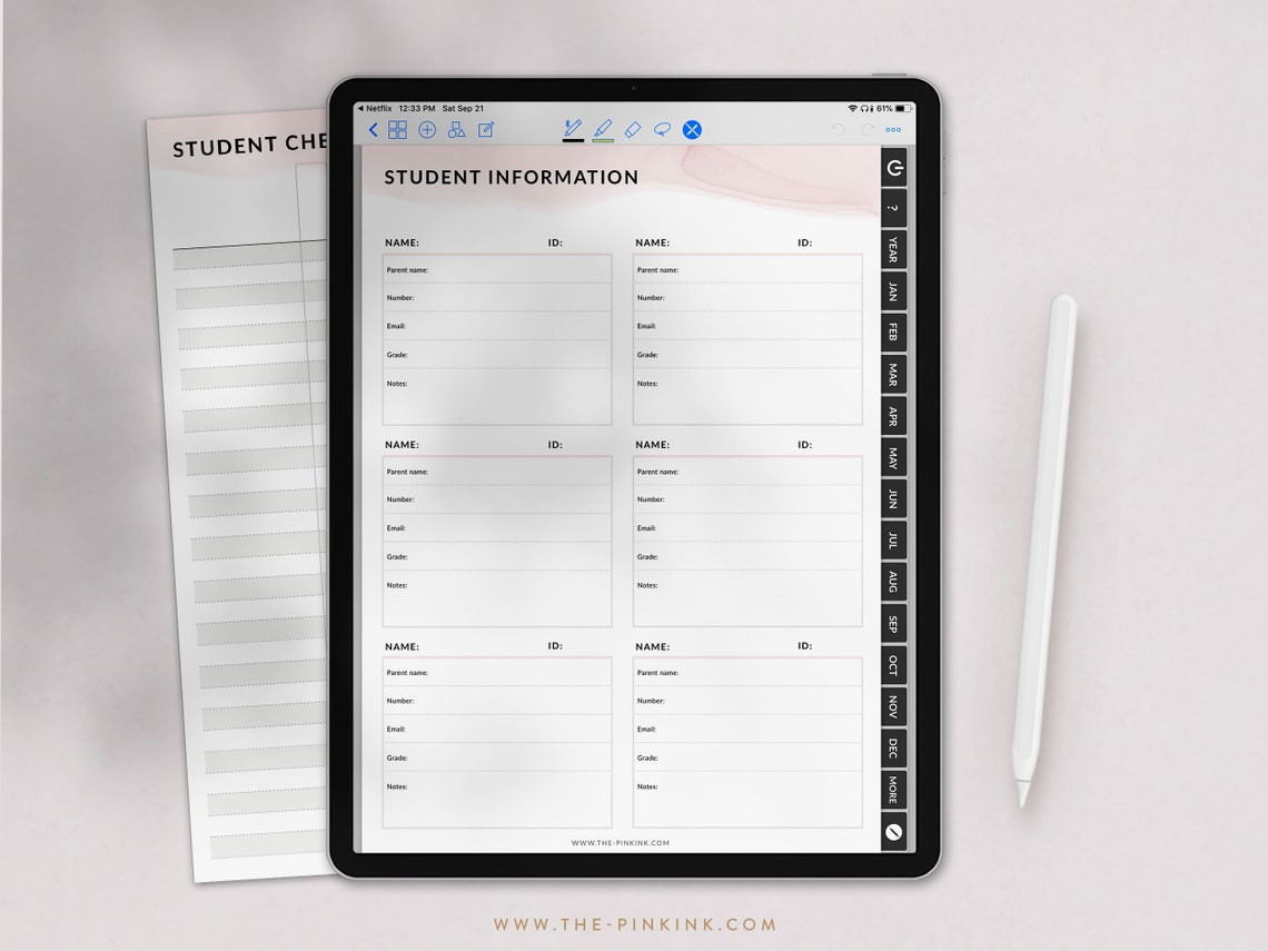 Teacher Planner Undated Planner Templates Goodnotes School - Etsy Canada