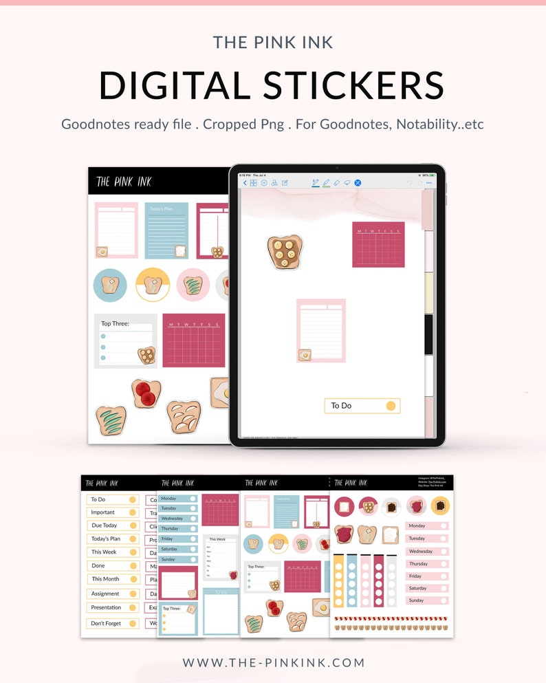 Digital Stickers, Digital Planner Sticker, Plan With Me Toaste Stickers ...