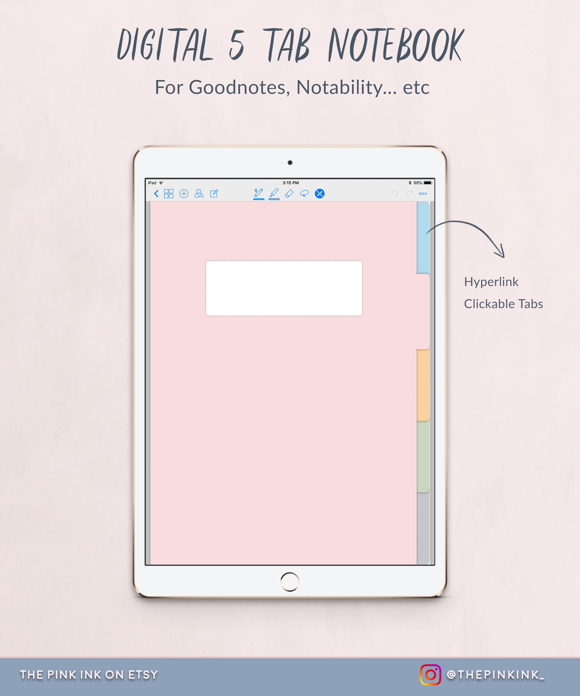 Dotted Grid Lined Digital Notebooks Bundle 5 Subjects Tab - Etsy Canada