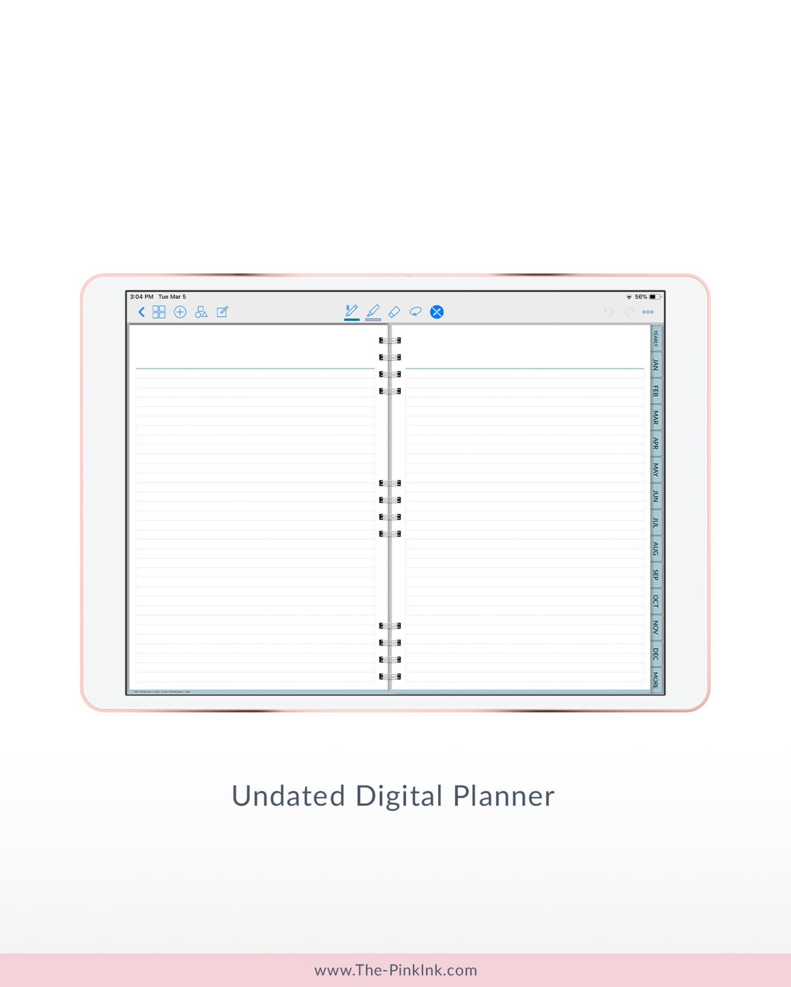 Undated Digital Planner Daily Planner Weekly Planner - Etsy
