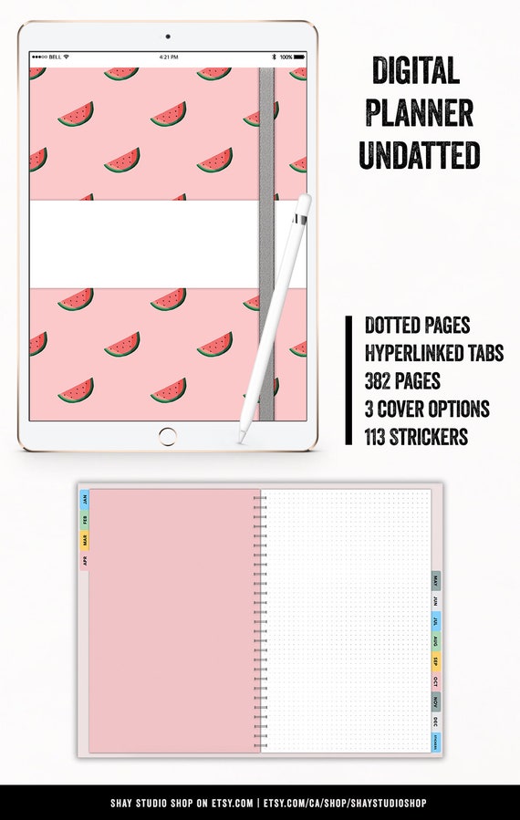 Calendars & Planners Paper Landscape view Pink Digital Planner Digital ...