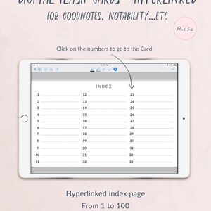 Lined Grid Digital Flash Cards, Hyperlinks, Flash Cards for Goodnotes ...