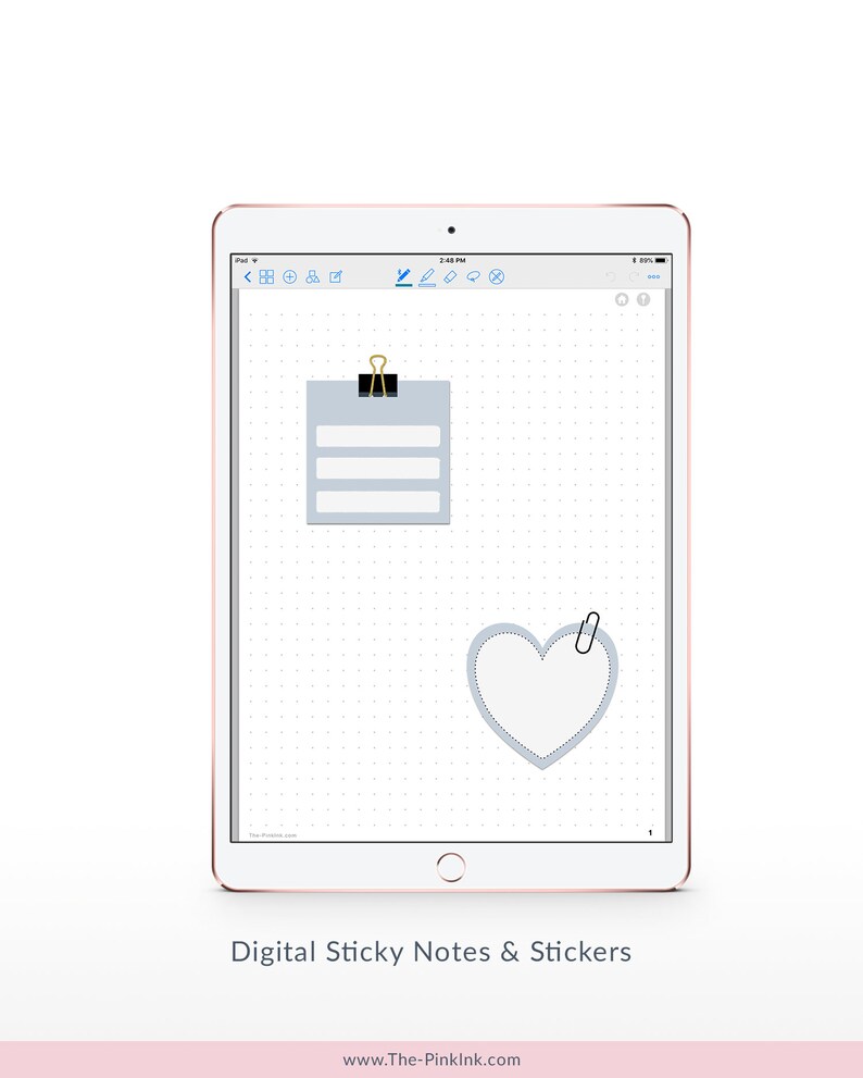 Digital Sticky Notes Digital Stickers Pack PNG Individual - Etsy