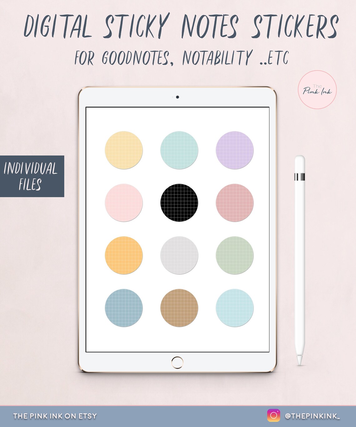 Digital Organization Stickers Sticky Notes Stickers Pack | Etsy