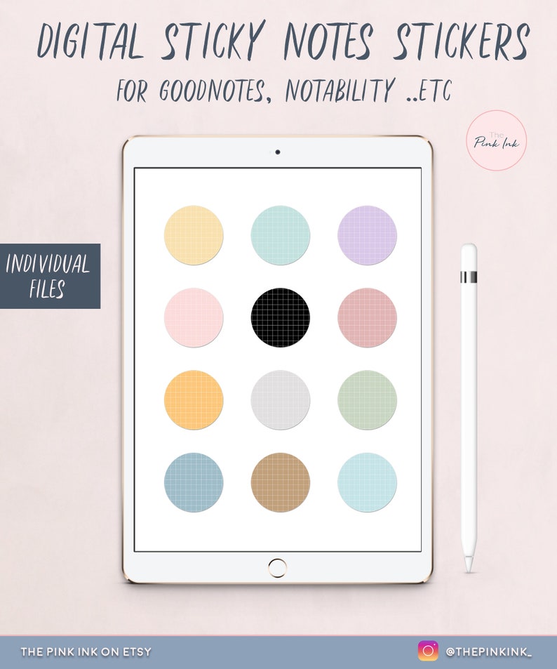 Digital Organization Stickers Sticky Notes Stickers Pack | Etsy